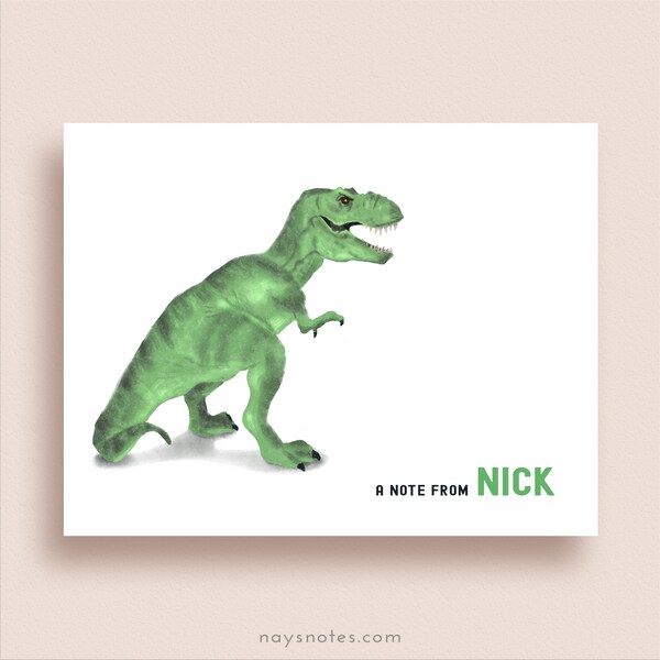 Dinosaur Note Cards - Etsy