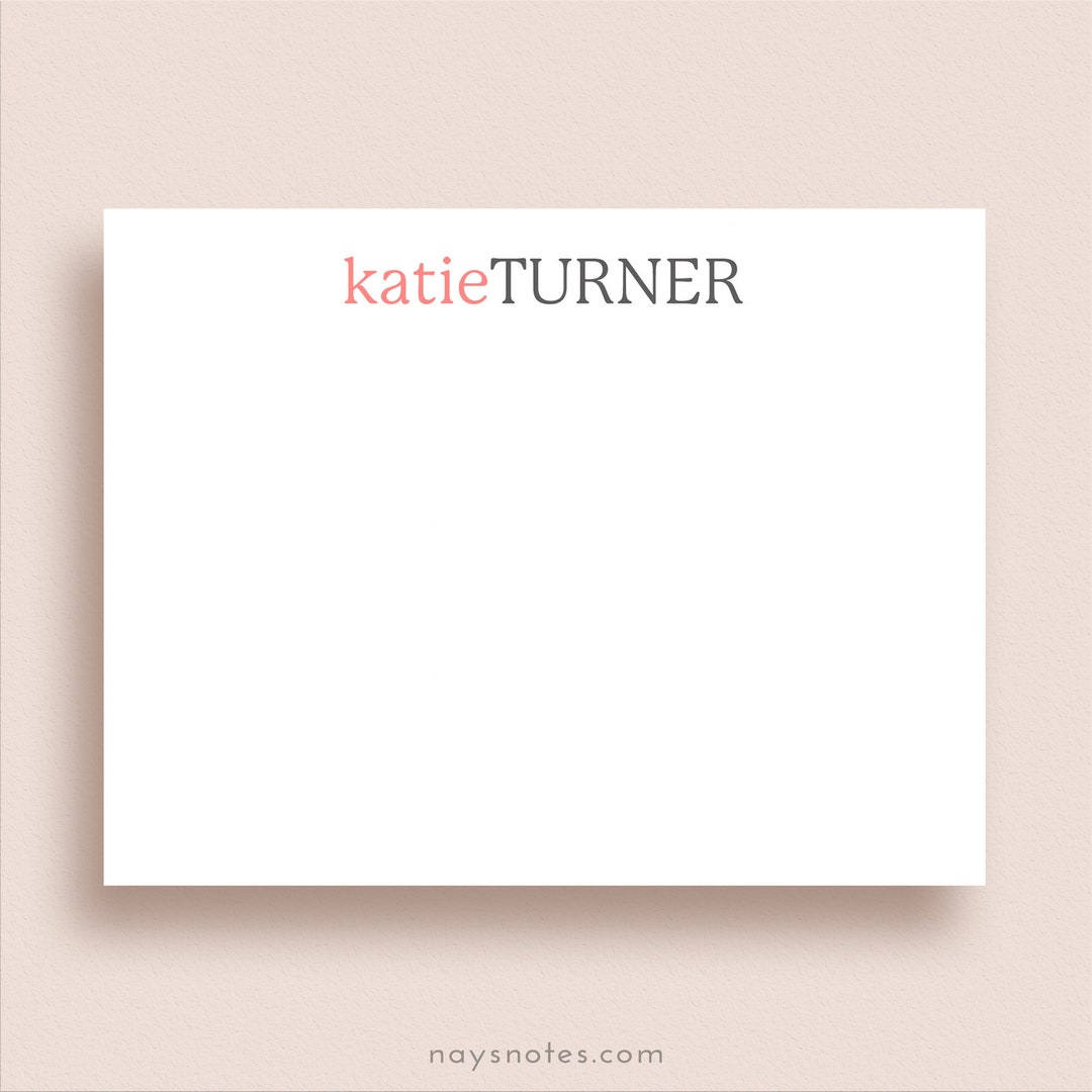 Personalized Note Cards Flat Note Cards Personalized - Etsy