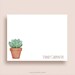 Succulent Flat Note Cards Succulent Note Cards Succulent Thank You ...