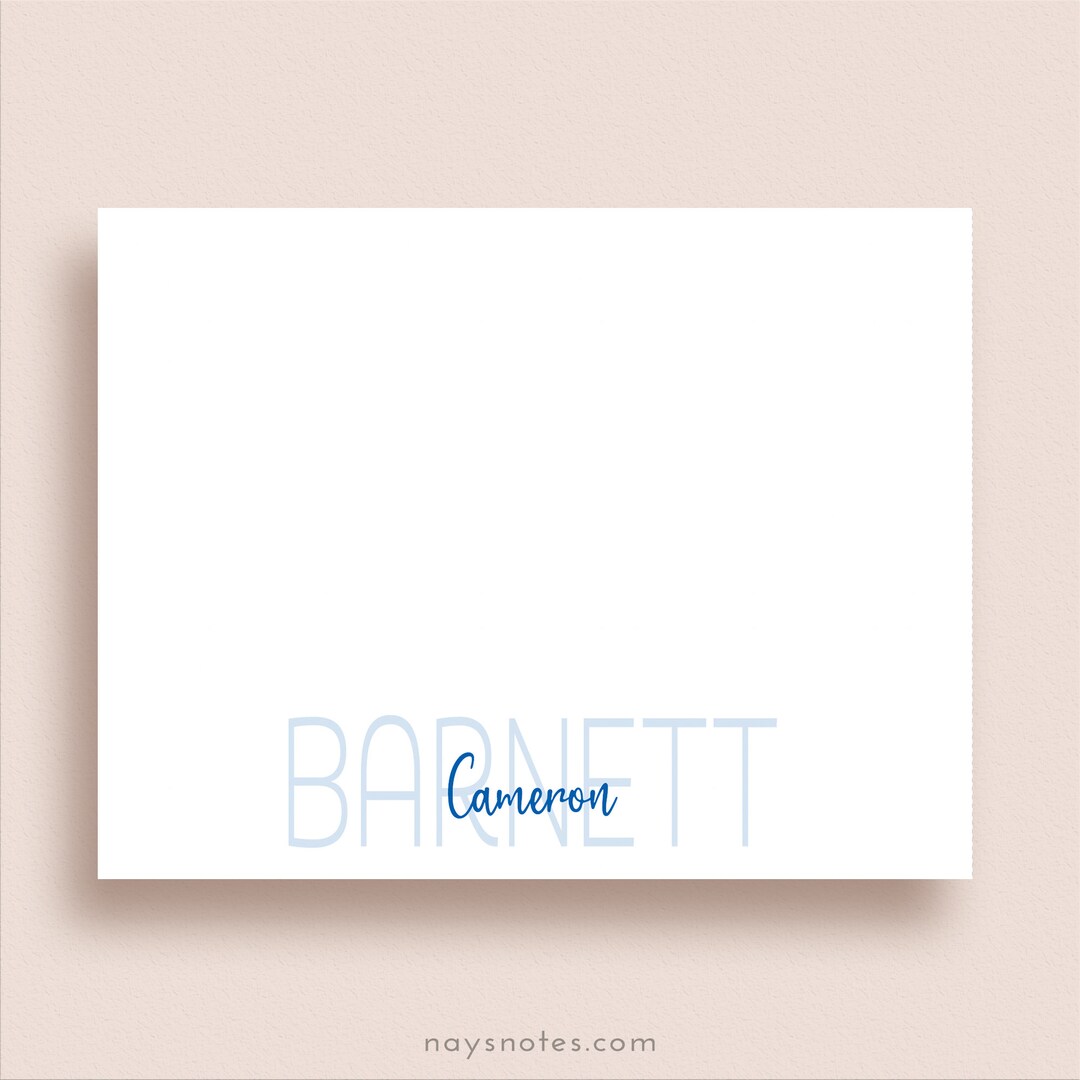 Personalized Note Cards Flat Note Cards Personalized Stationery ...