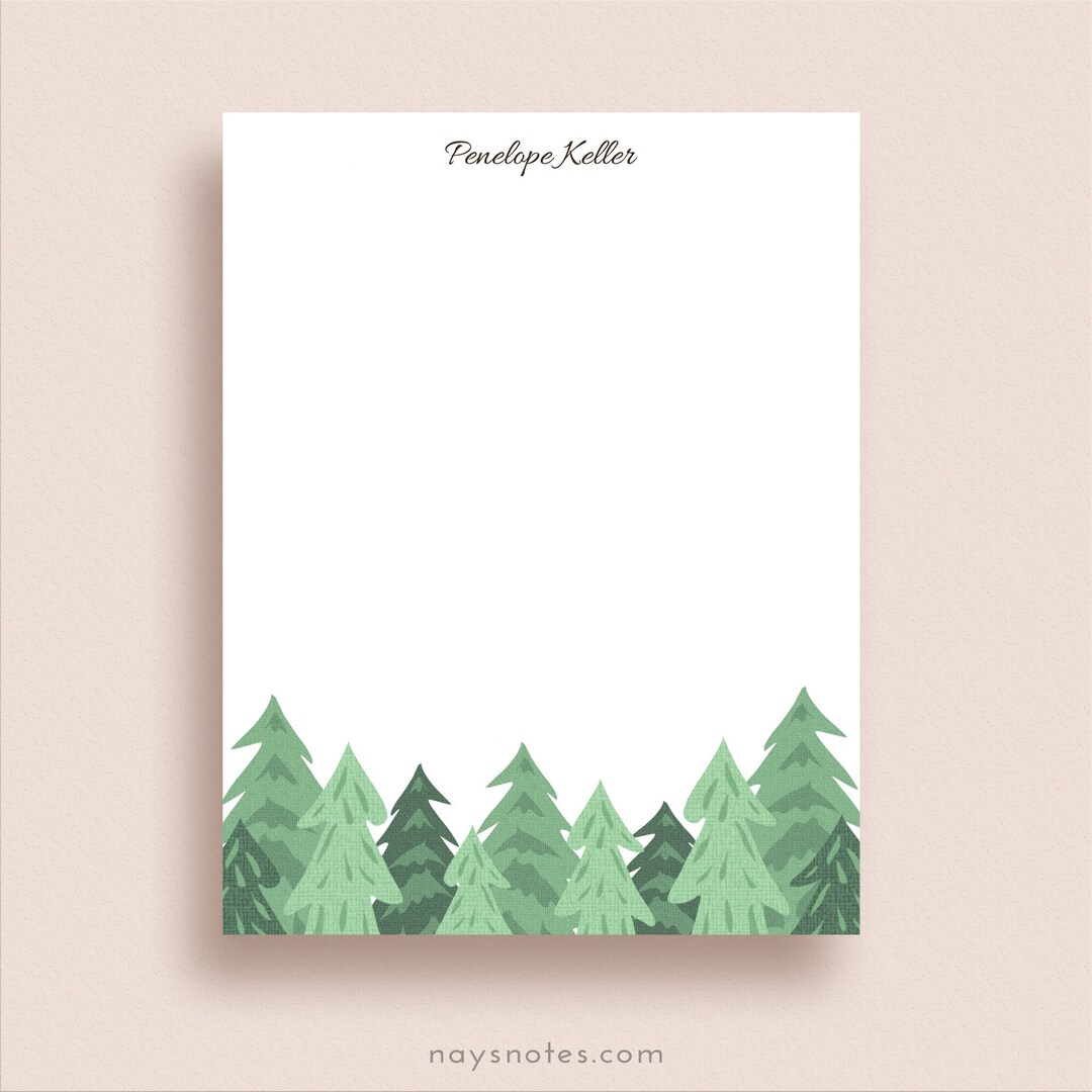 Woods Flat Note Cards Pine Tree Note Cards Neck of the Woods Thank You ...