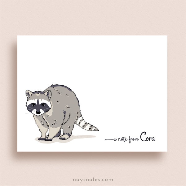 Raccoon Thank You Notes - Etsy