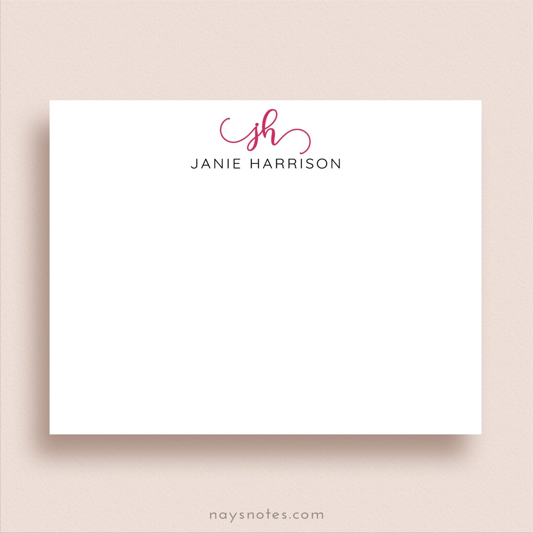 Personalized Stationery Monogram Stationery Monogram Thank You Cards ...