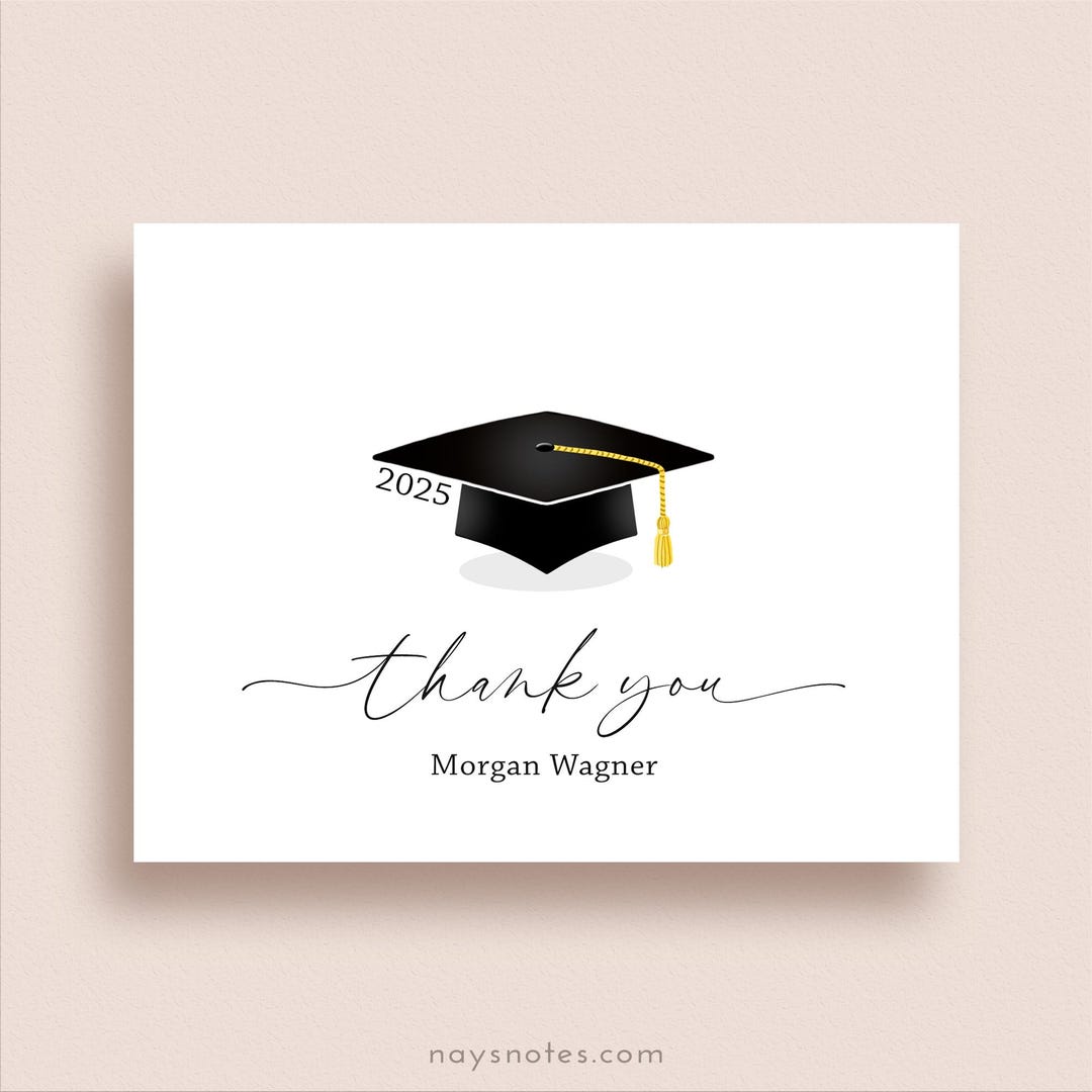 Graduation Note Cards - Grad Thank You Cards - Personalized Stationery ...