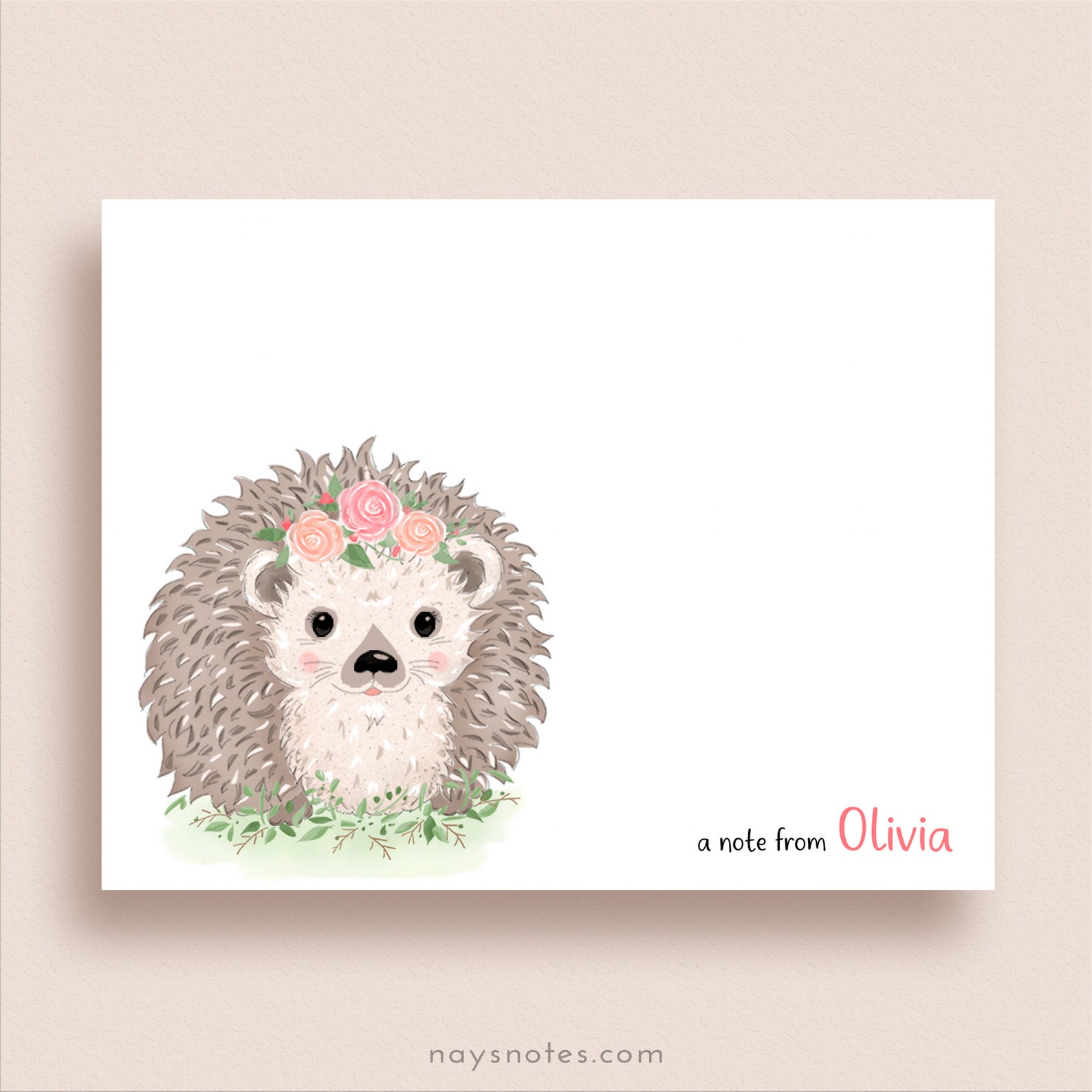 Hedgehog Note Cards Folded Hedgehog Note Cards - Etsy