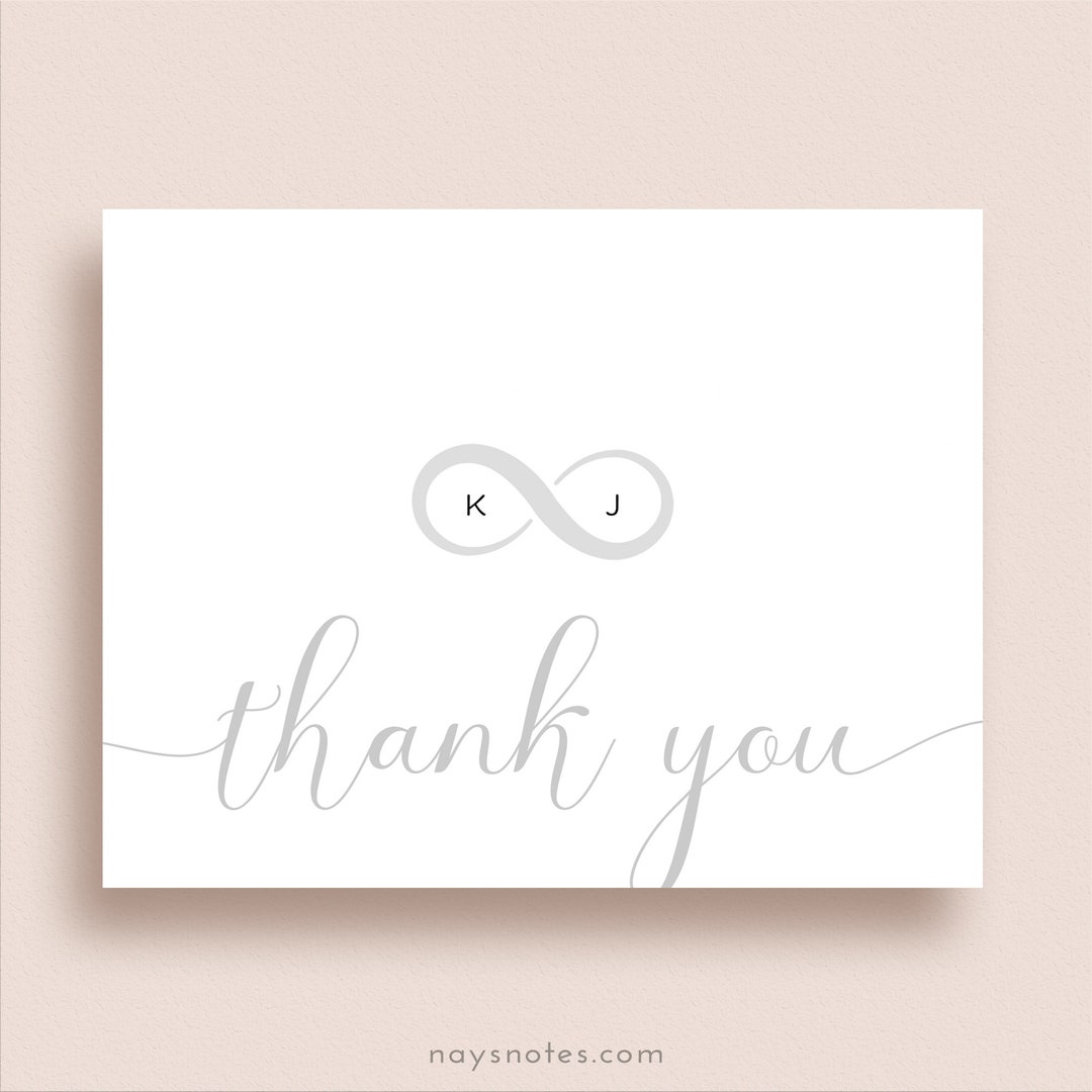 Wedding Thank You Notes Infinity Symbol Thank You Infinity Thank You ...
