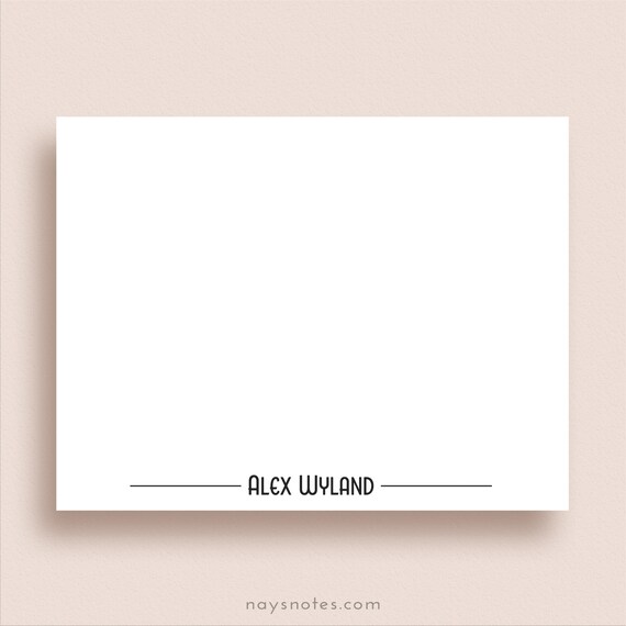 Personalized Note Cards Flat Note Cards Personalized | Etsy