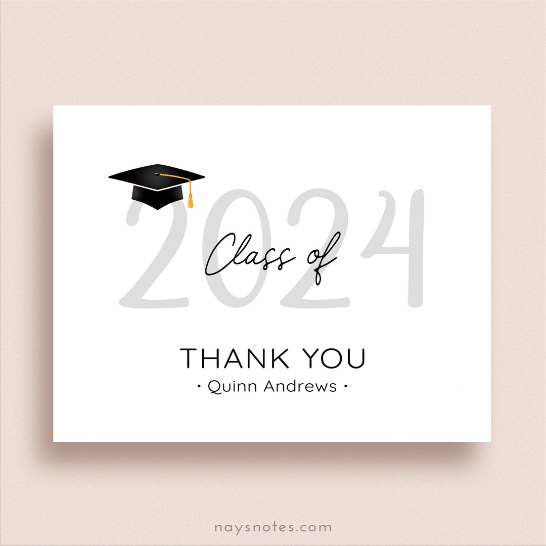 Graduation Note Cards Grad Thank You Cards Graduation Stationery ...
