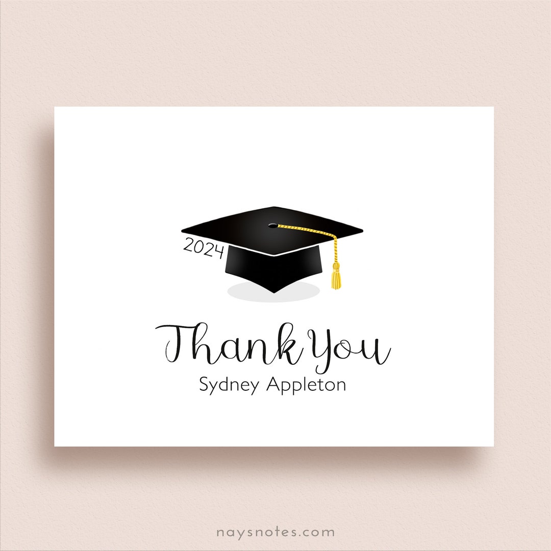 Graduation Note Cards Grad Thank You Cards Graduation Stationery ...