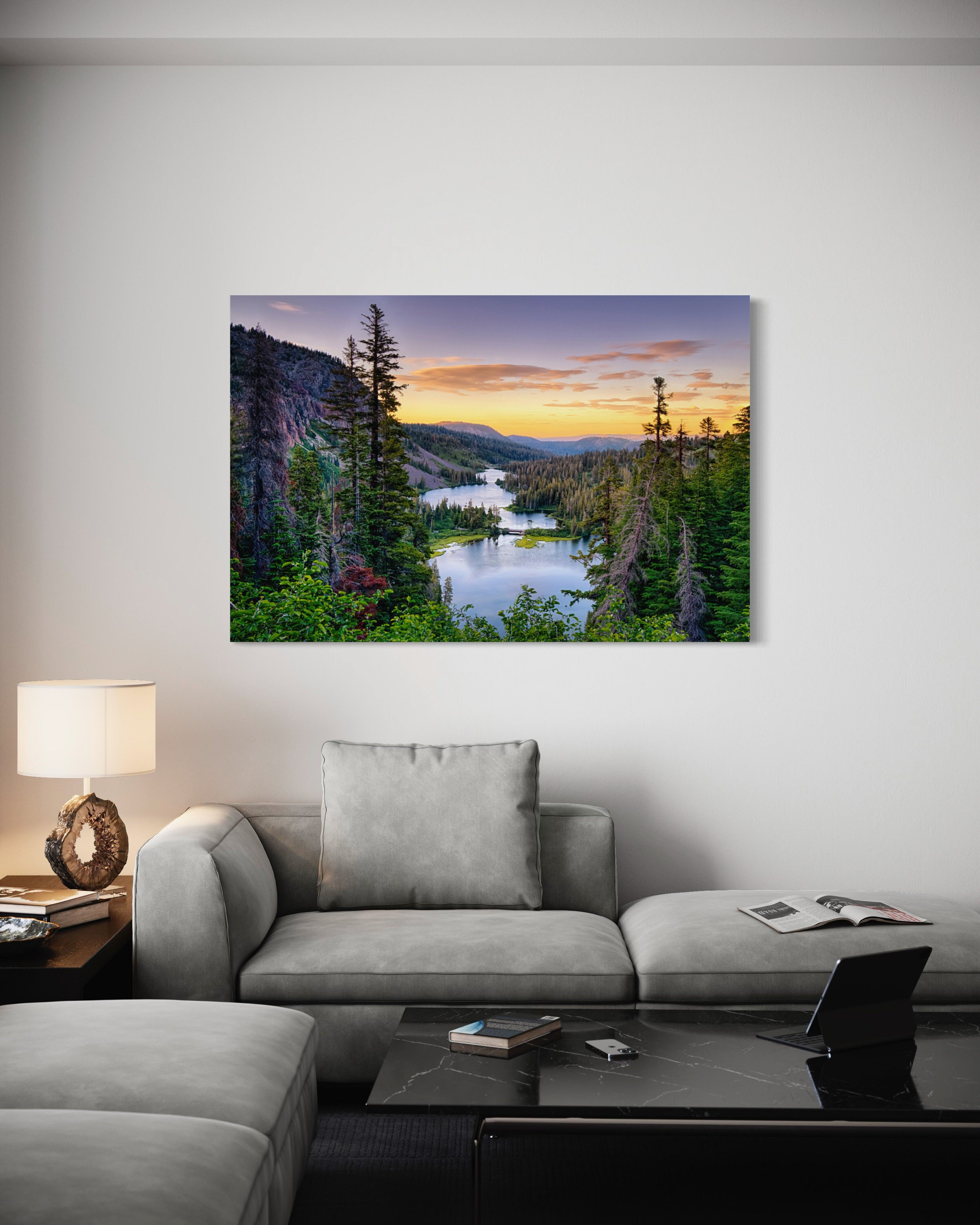 Mammoth Lakes Photo Print Sunset Twin Falls Lookout Sierra Nevada ...