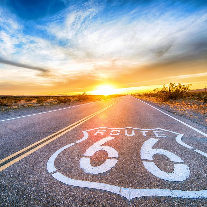 Route 66 Wall Mural - Etsy