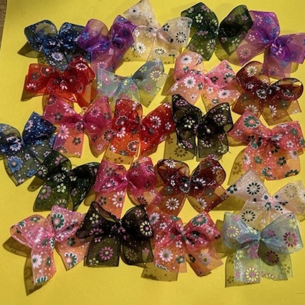 Christmas Dog Bows Ear - Etsy