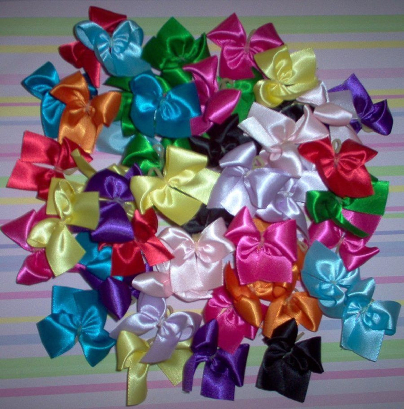 50 Medium Size Handmade Satin Dog Bows Dog Grooming Bows - Etsy