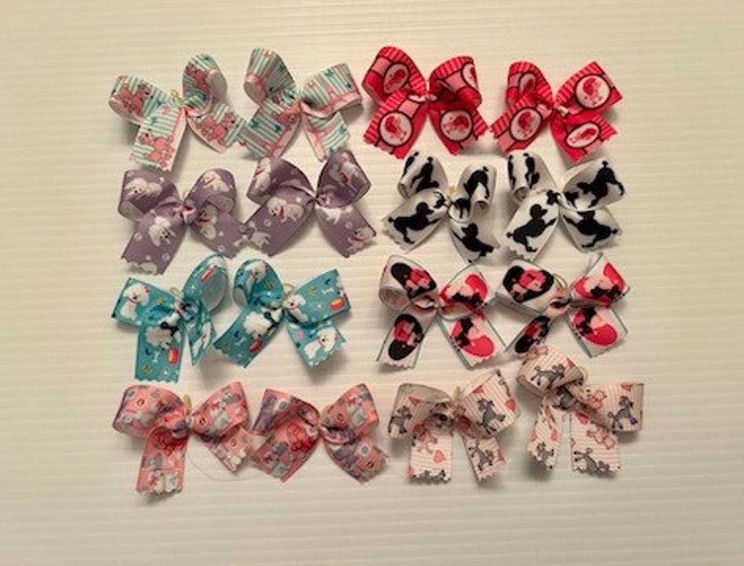 Poodle Dog Bows Medium Size Dog Bows for Poodles Dog Grooming Bows Top ...