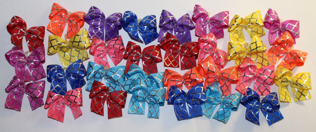 20 Medium Size Fancy Dog Bows Dog Grooming Bows Quality Grosgrain ...