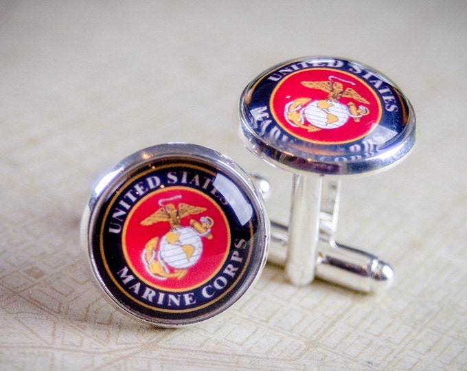Cufflinks, USMC Cufflinks, Military Formalwear, United States Marines ...
