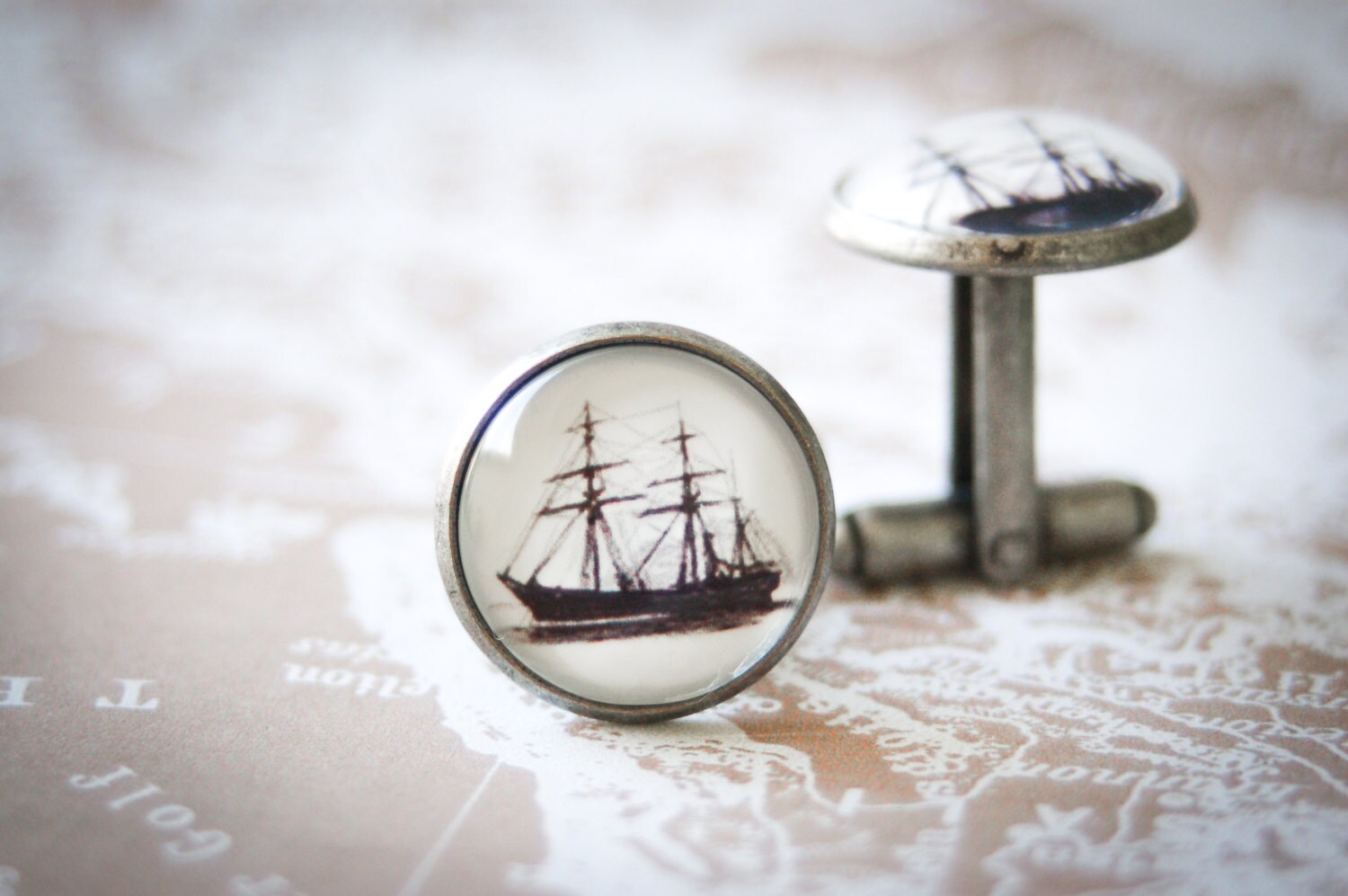 Tall Ship Cufflinks - Etsy