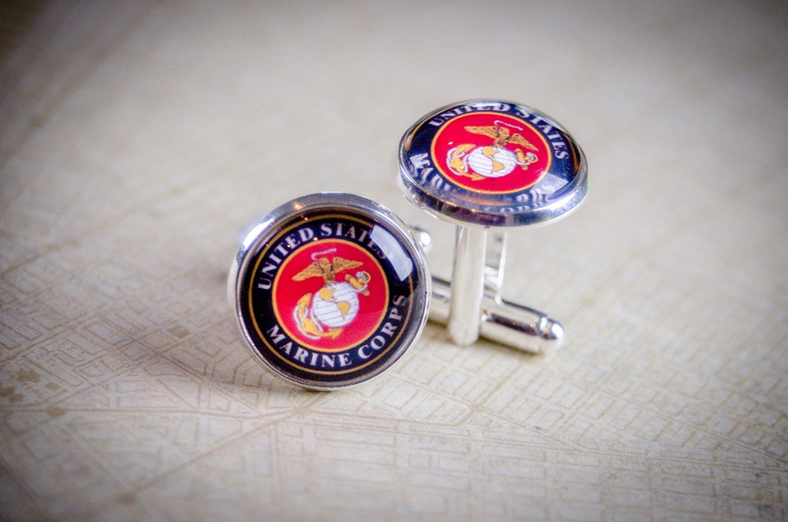 Cufflinks USMC Cufflinks Military Formalwear United States - Etsy