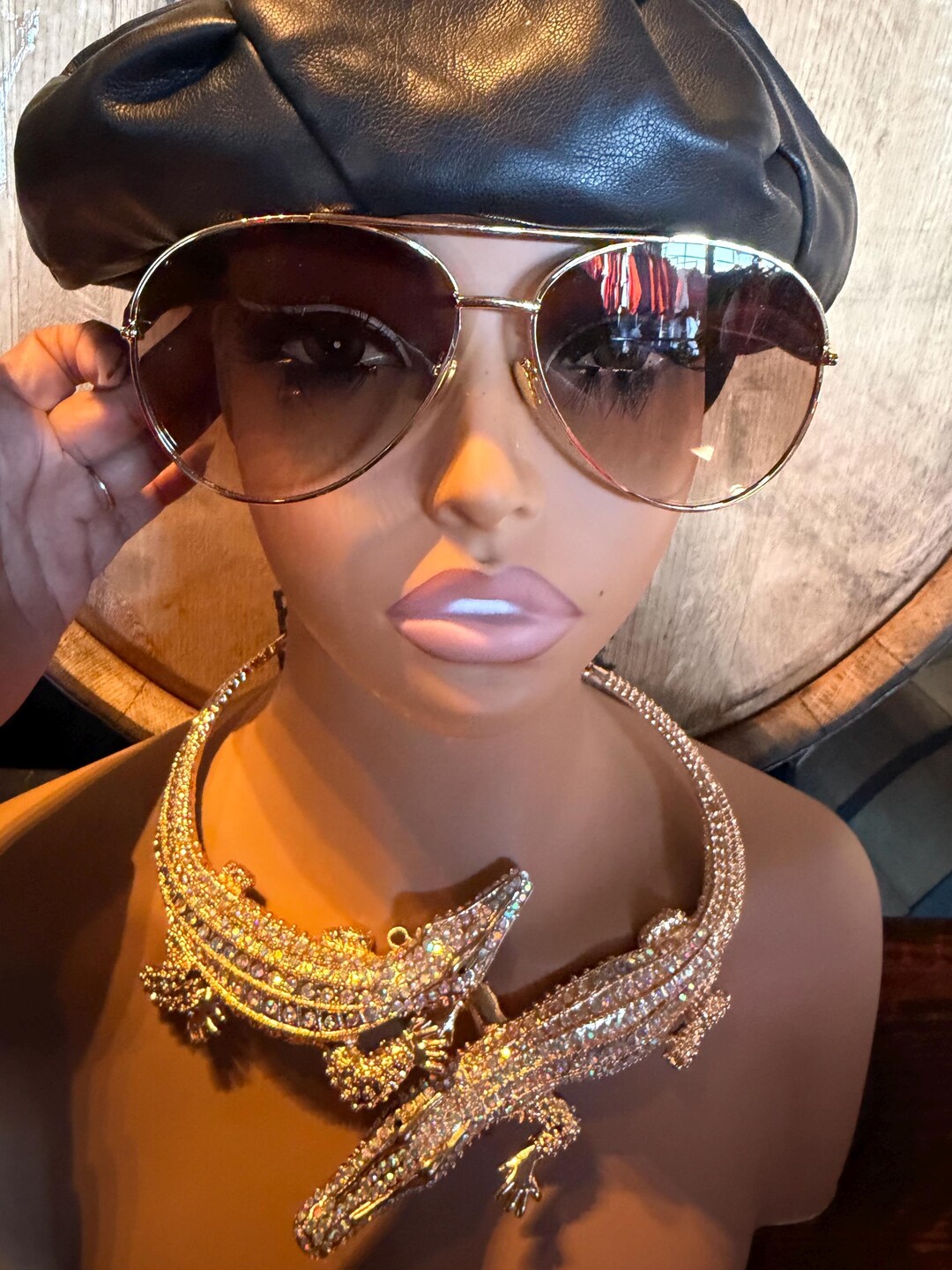 Y2K Aviator Gold Arm Sunglasses - Etsy