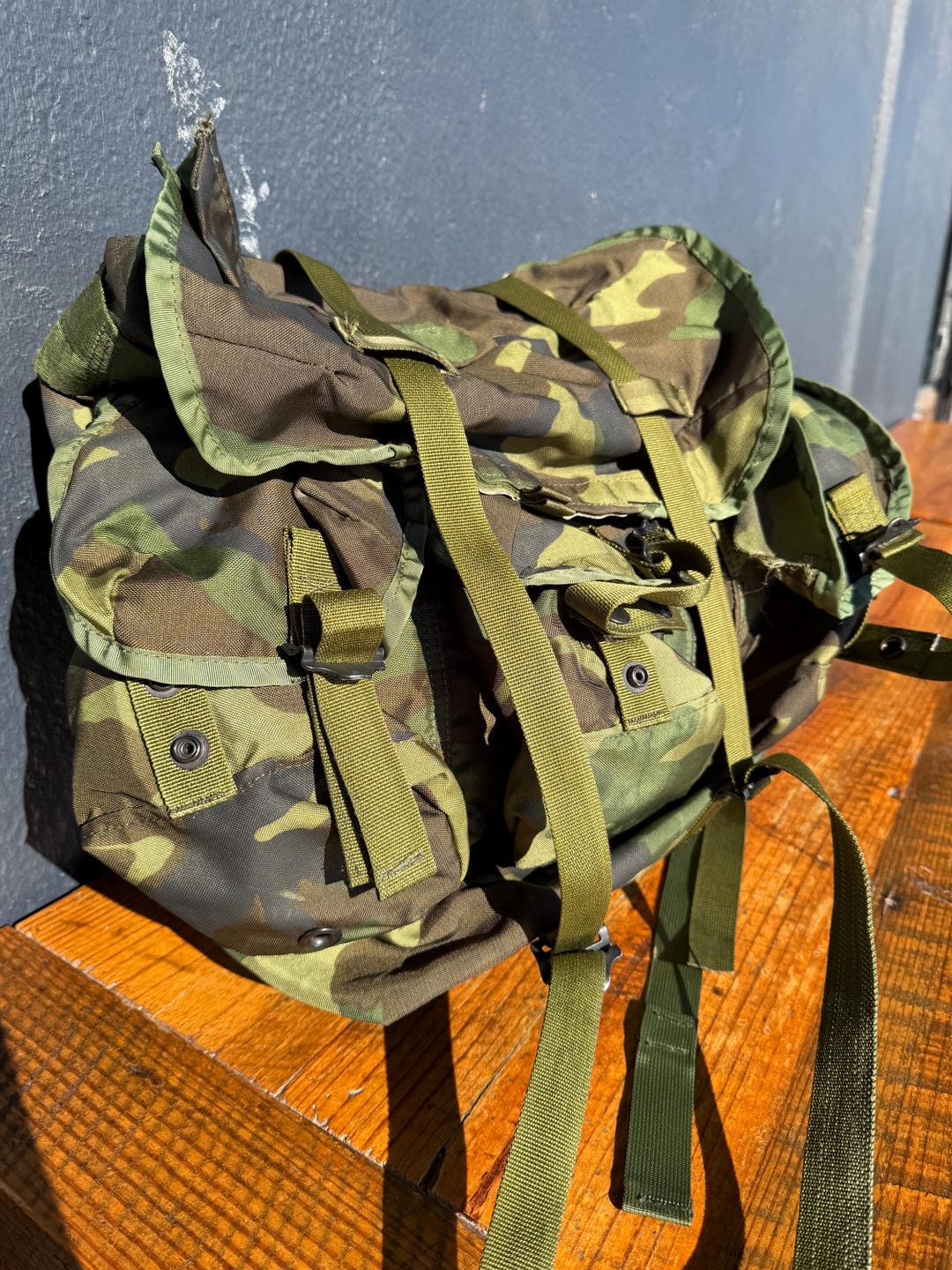 US Army Field Pack Combat Nylon LC-2 Medium Alice Backpack Woodland ...