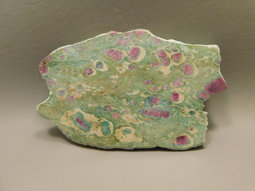Ruby and Fuchsite Polished Stone Slab Natural Home Decor Gemstone E1 - Etsy