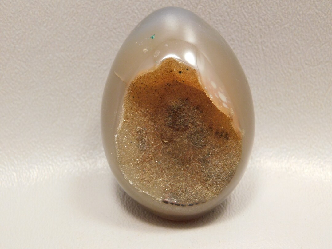 Druse Agate Egg Shaped Rock Gemstone 2.5 Inch Stone Carving Drusy e1 - Etsy