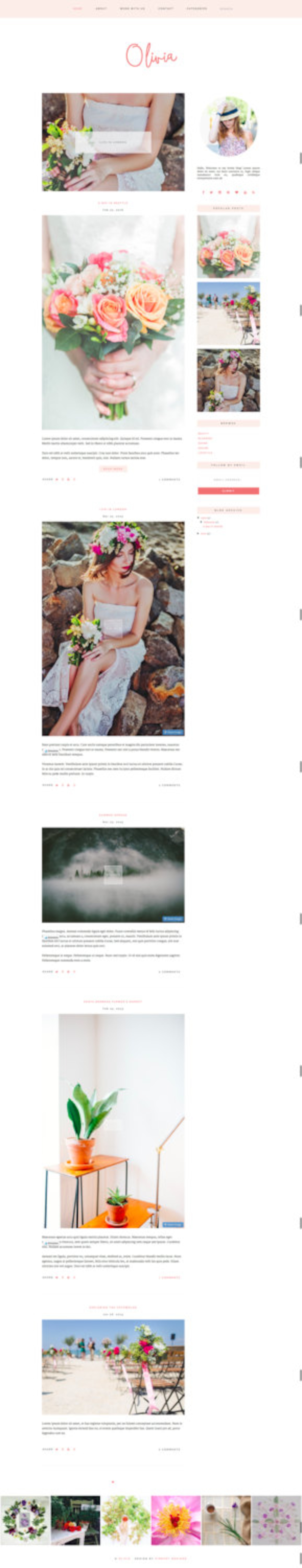 Premade Blogger Template | Responsive Blogger Blog Theme - Olivia ...