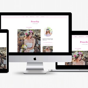 Premade Blogger Template | Responsive Blogger Blog Theme - Peachy ...