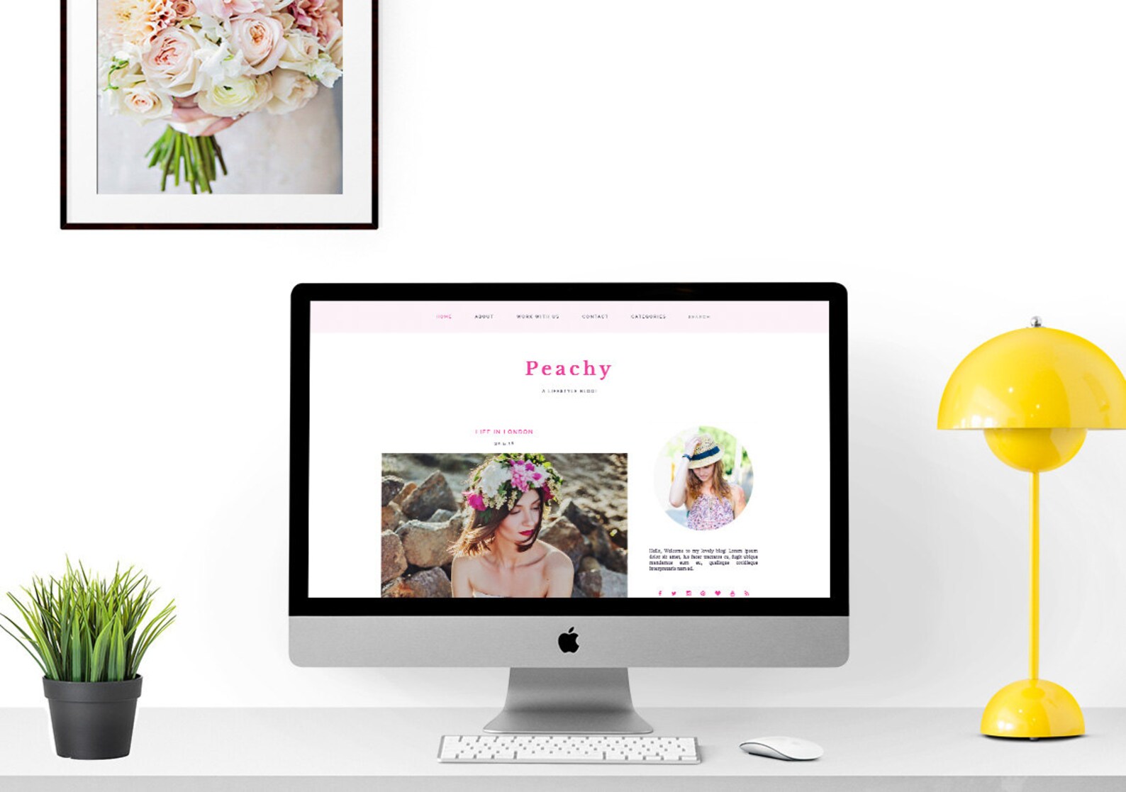 Premade Blogger Template | Responsive Blogger Blog Theme - Peachy ...