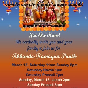 Ramayan Path Animated/video/virtual Invitation. Puja Ceremony ...
