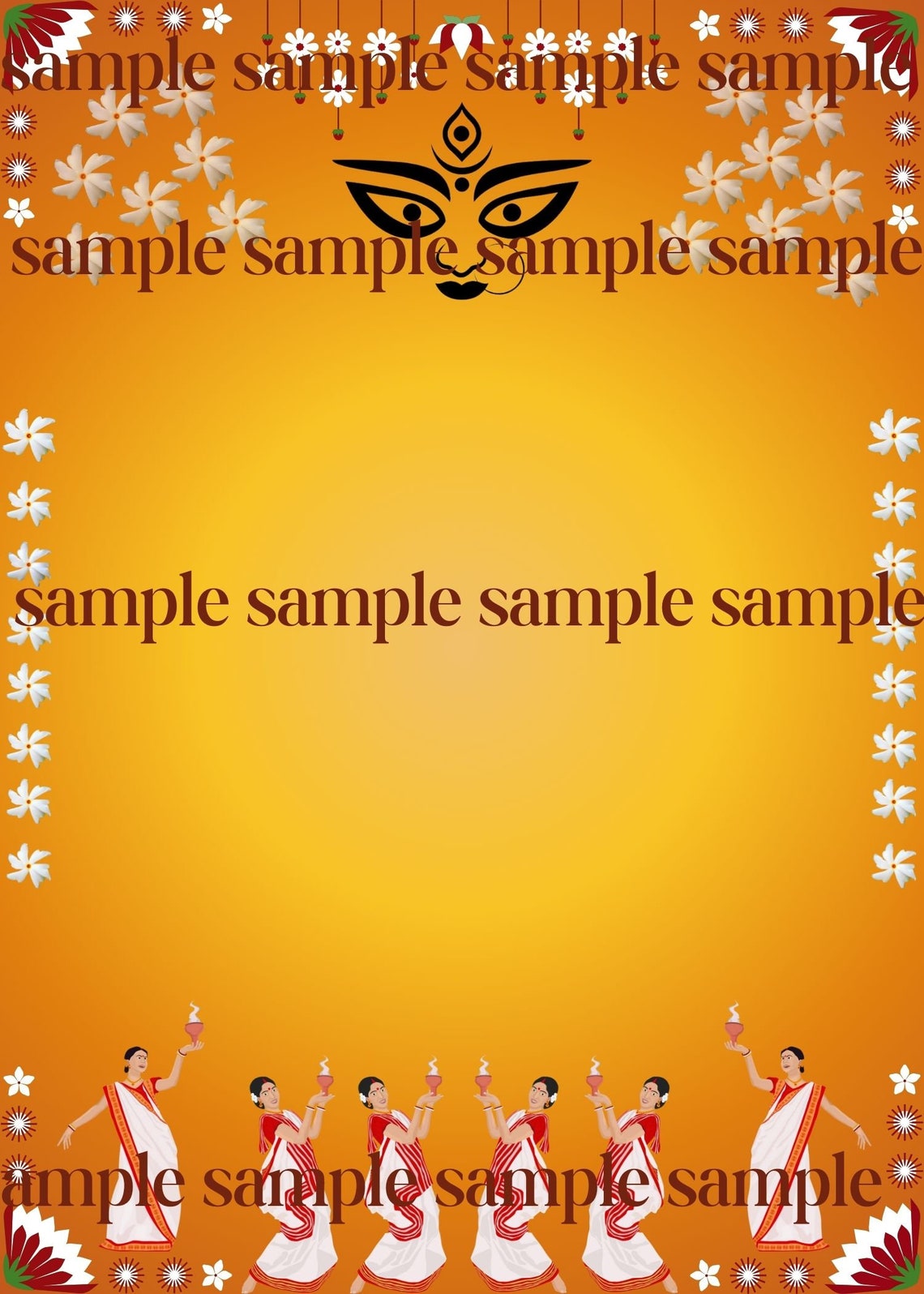 Durga Puja Celebration Event Invitation Announcement. - Etsy