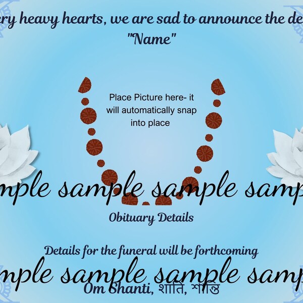 Indian Funeral Template - Etsy