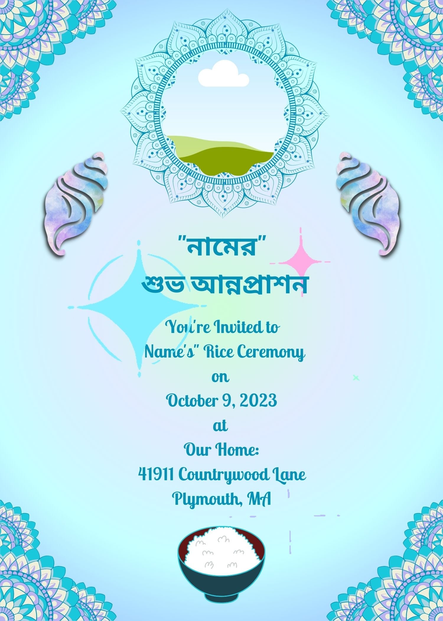 Baby's First Rice Ceremony Annaprashana Video and Virtual Invitation ...