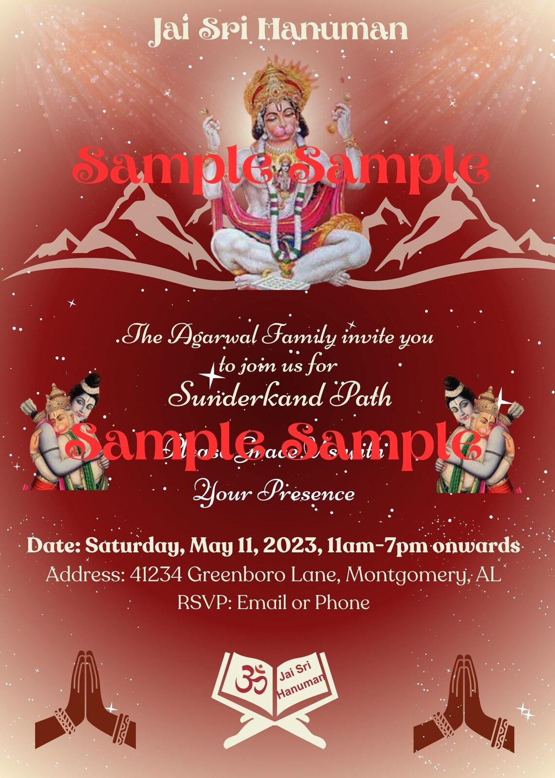 Virtual and Video Invitation With Music for Hanuman Utsav, Sunderkand ...