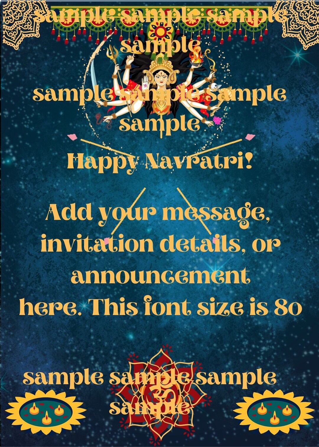 Navratri Invitations and Poster. Virtual, Animated, and Static With ...