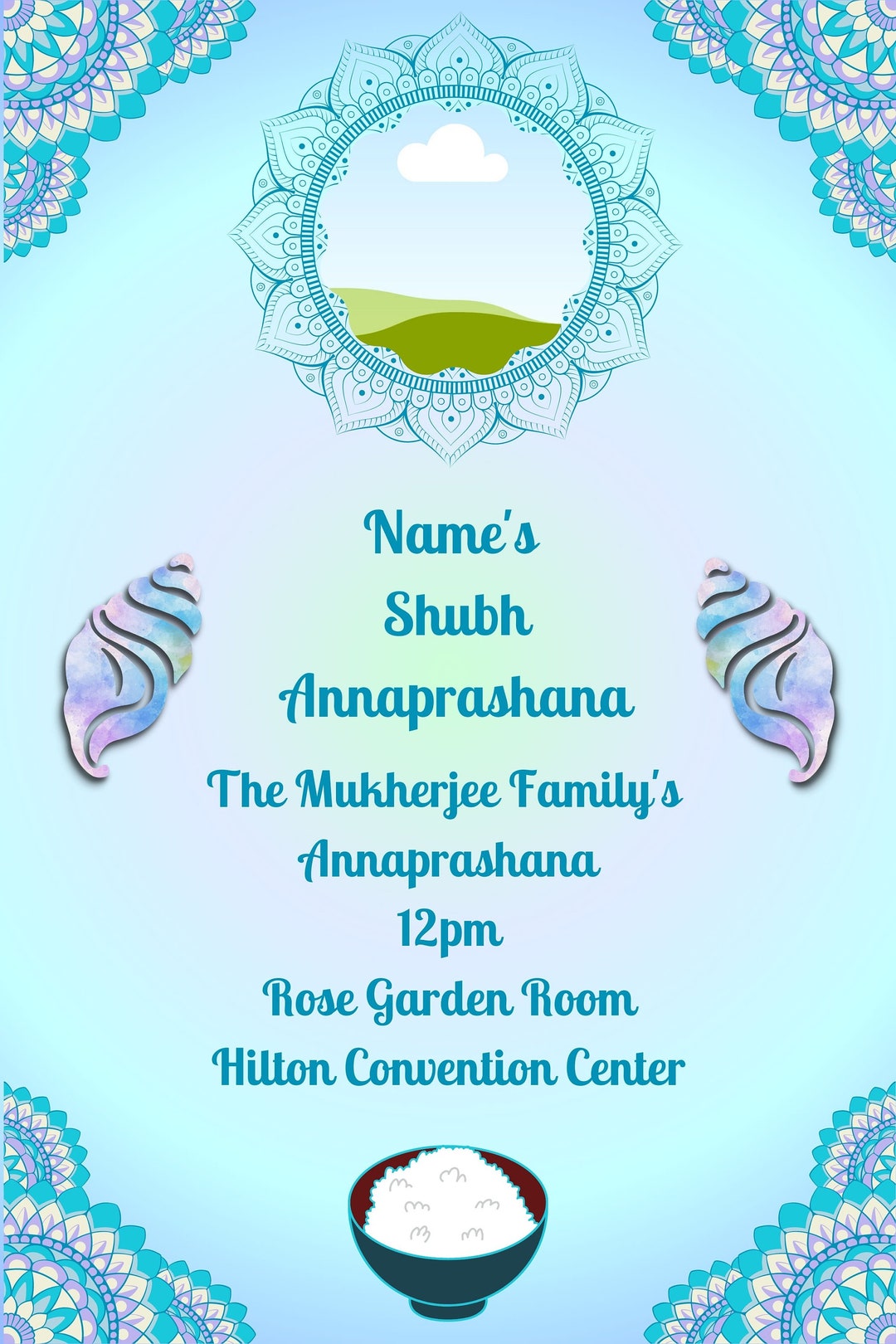 Baby First Rice Ceremony Event Sign, Annaprasana Poster, 2 Sizes ...