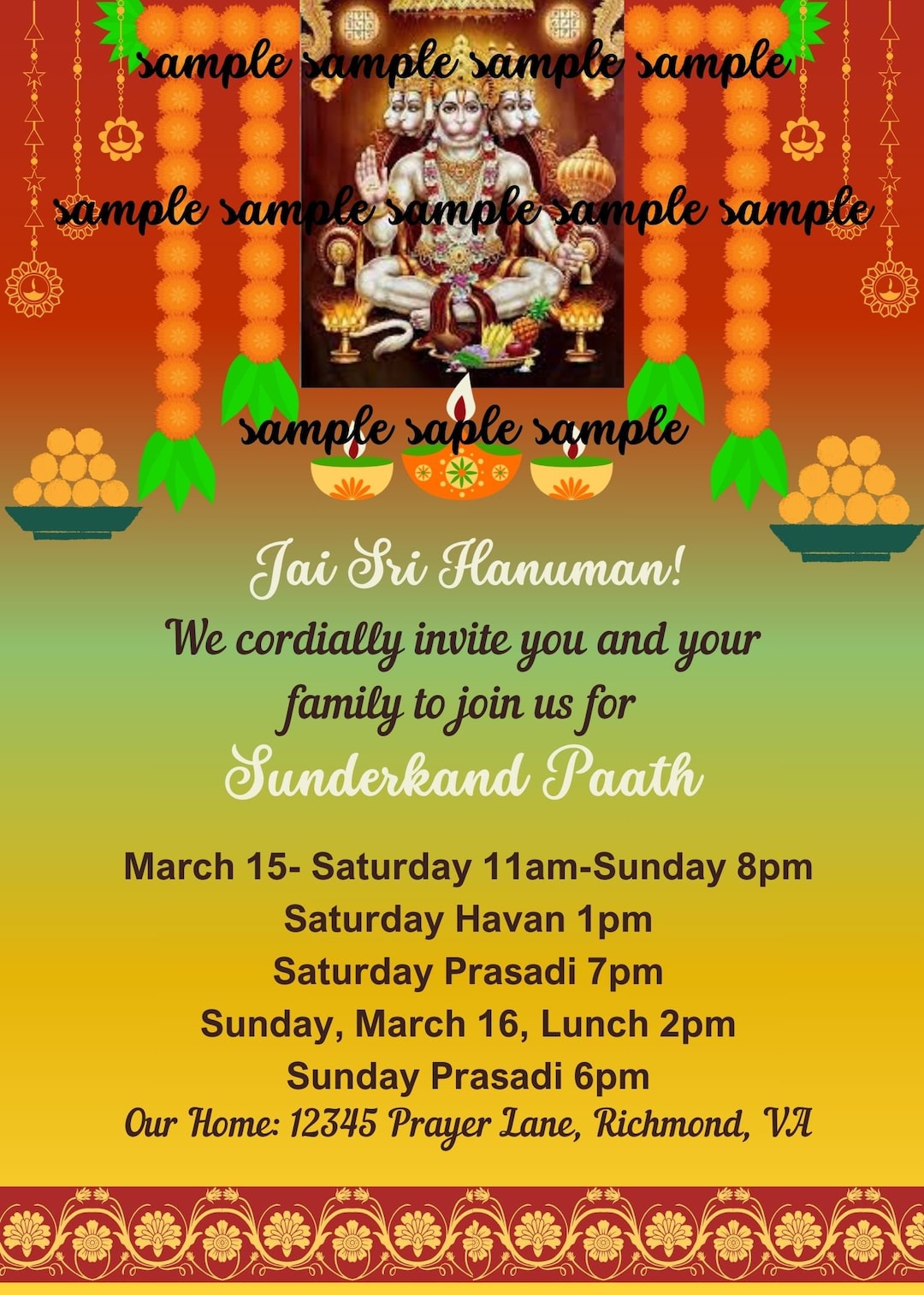 Hanuman Chalisa, Sunderkand Paath, Puja Ceremony Event- Virtual ...