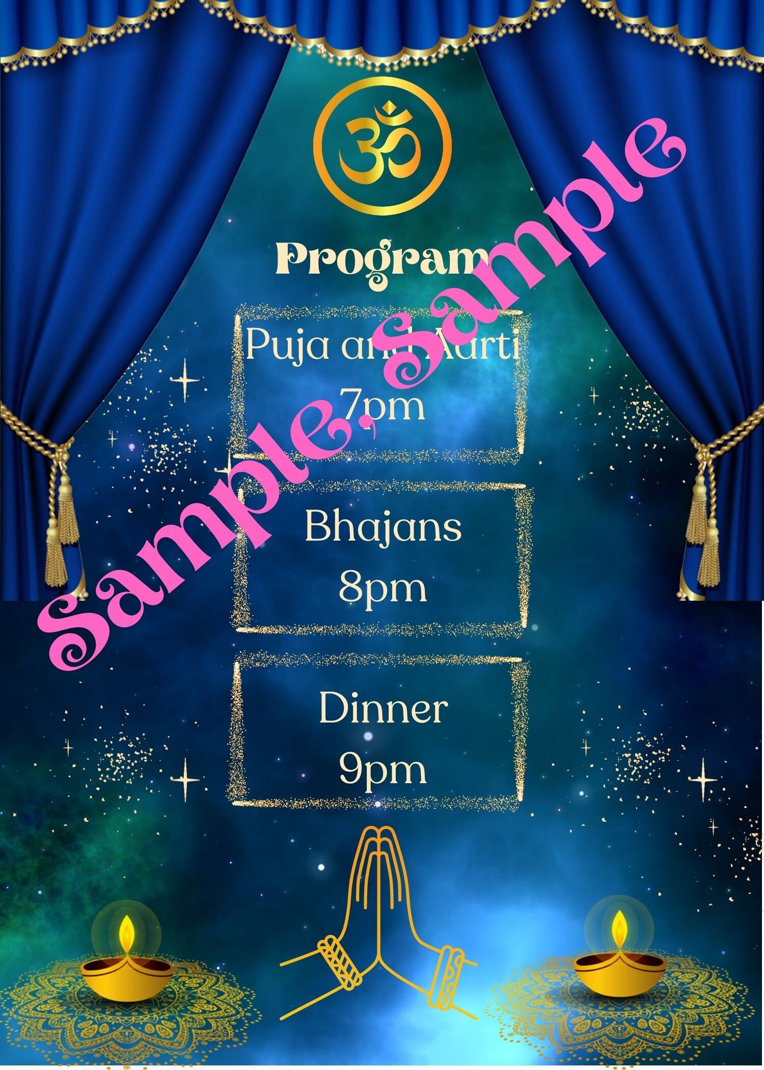 Buy Durga Mata Jagran or Chowki Virtual and Video Invitation With Music ...