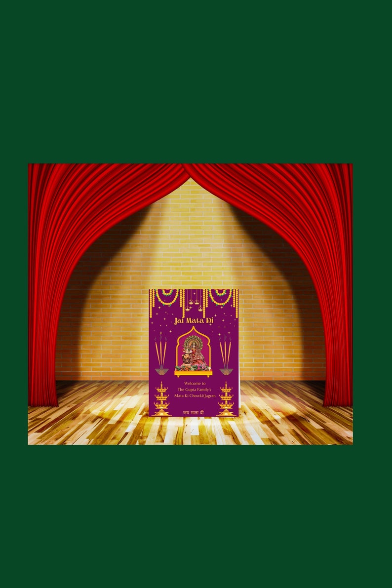 Mata Ki Chowki/mata Ka Jagran Poster Sign in 2 Sizes. Easy to Edit ...