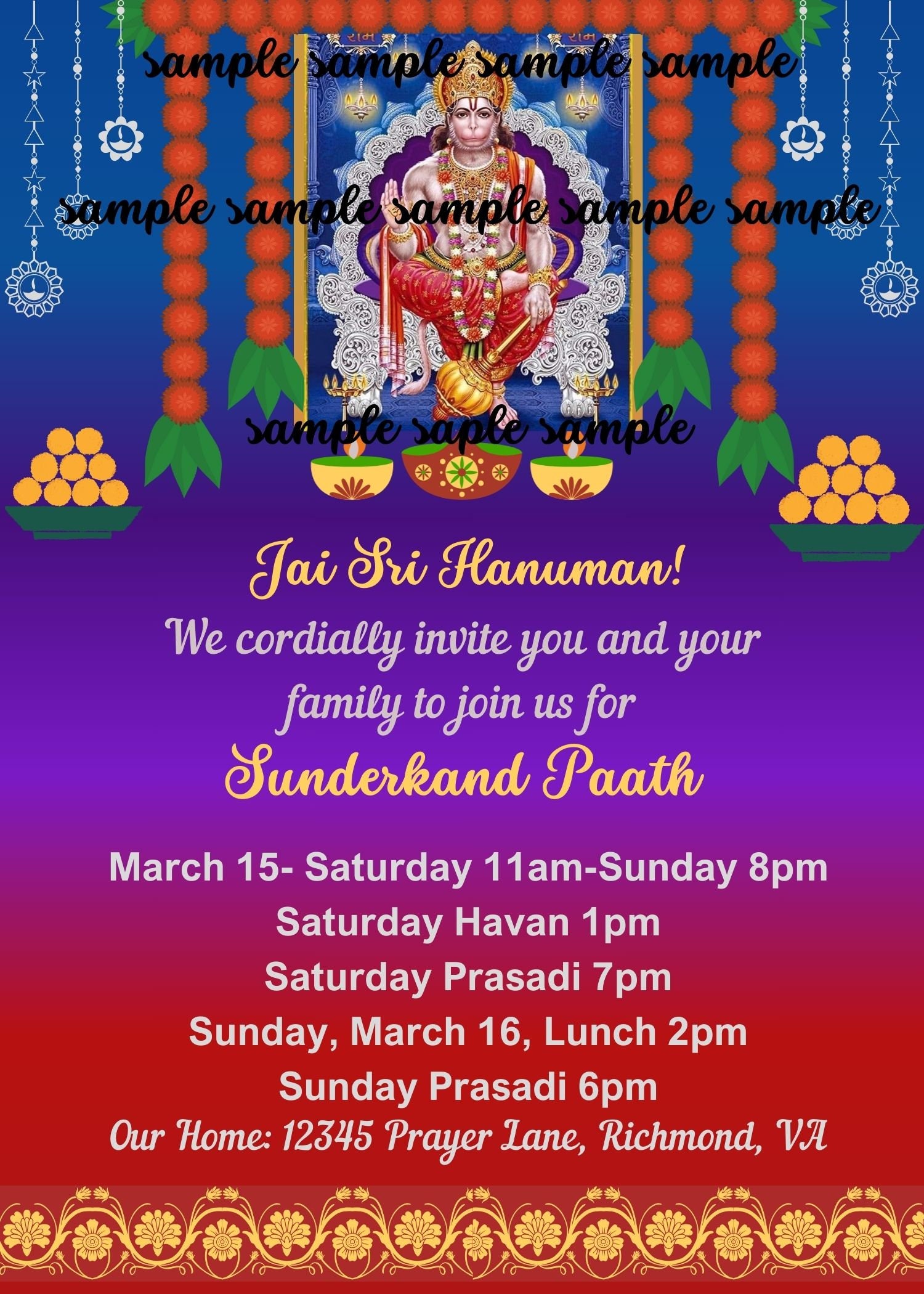 Hanuman Chalisa, Sunderkand Paath, Puja Ceremony Event- Virtual ...