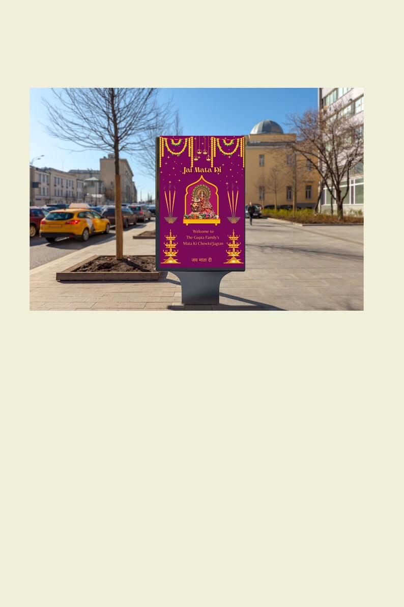Mata Ki Chowki/mata Ka Jagran Poster Sign in 2 Sizes. Easy to Edit ...