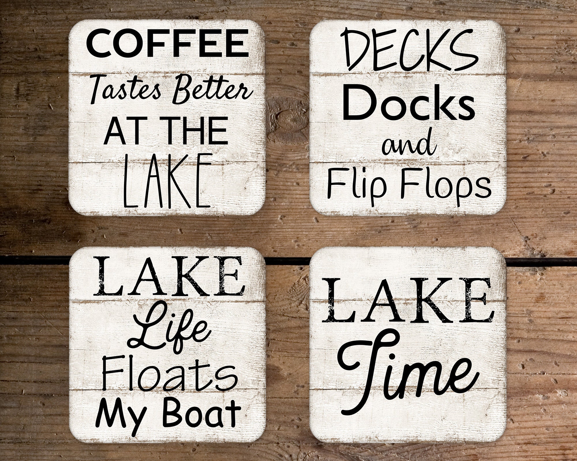 Lake House Coasters Family Lake House Lake Gift Lake House - Etsy
