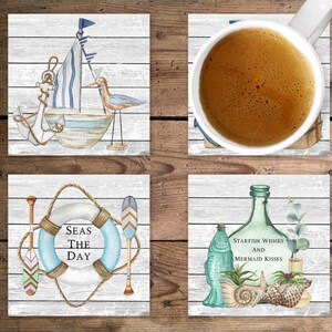 Beach House Coasters, Life is Better at the Beach Coasters, Beach Gift ...
