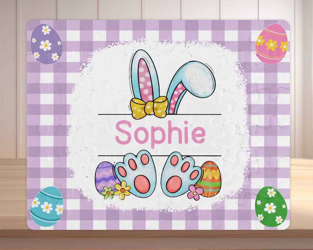 Easter Puzzle, Easter Bunny Puzzle, Personalized Easter Puzzle, Easter ...