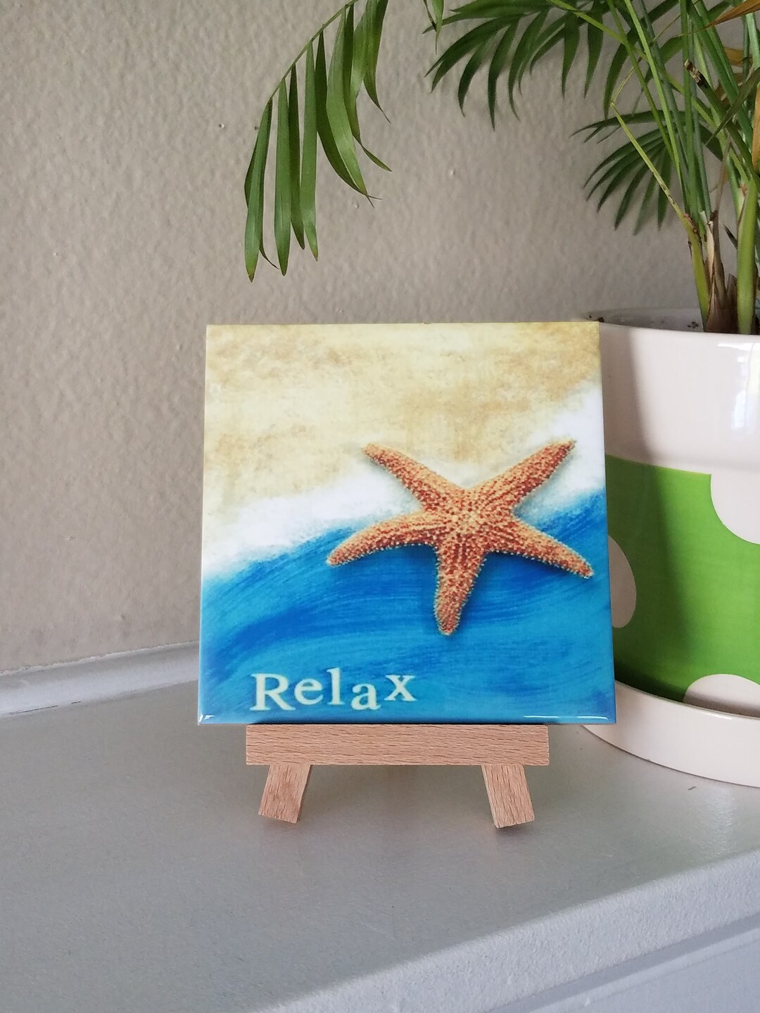 Relax Beach Sign, Ceramic Tile Sign, Housewarming Gift, Beach House ...