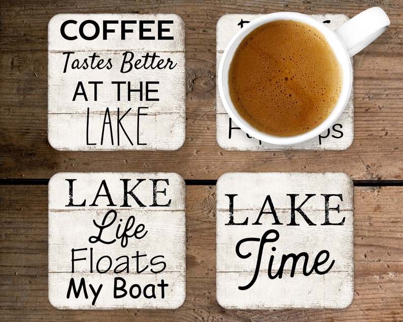 Lake House Coasters Family Lake House Lake Gift Lake House - Etsy