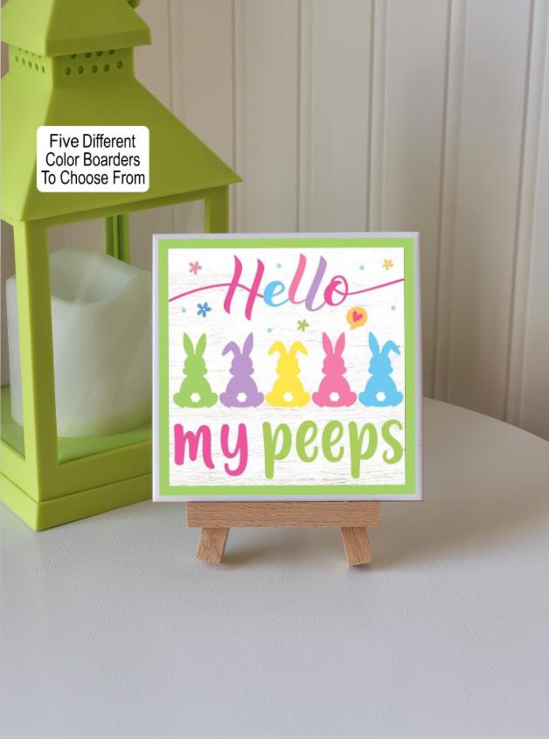 Easter Sign, Ceramic Tile Sign, Hello My Peeps Sign, Easter Decor ...