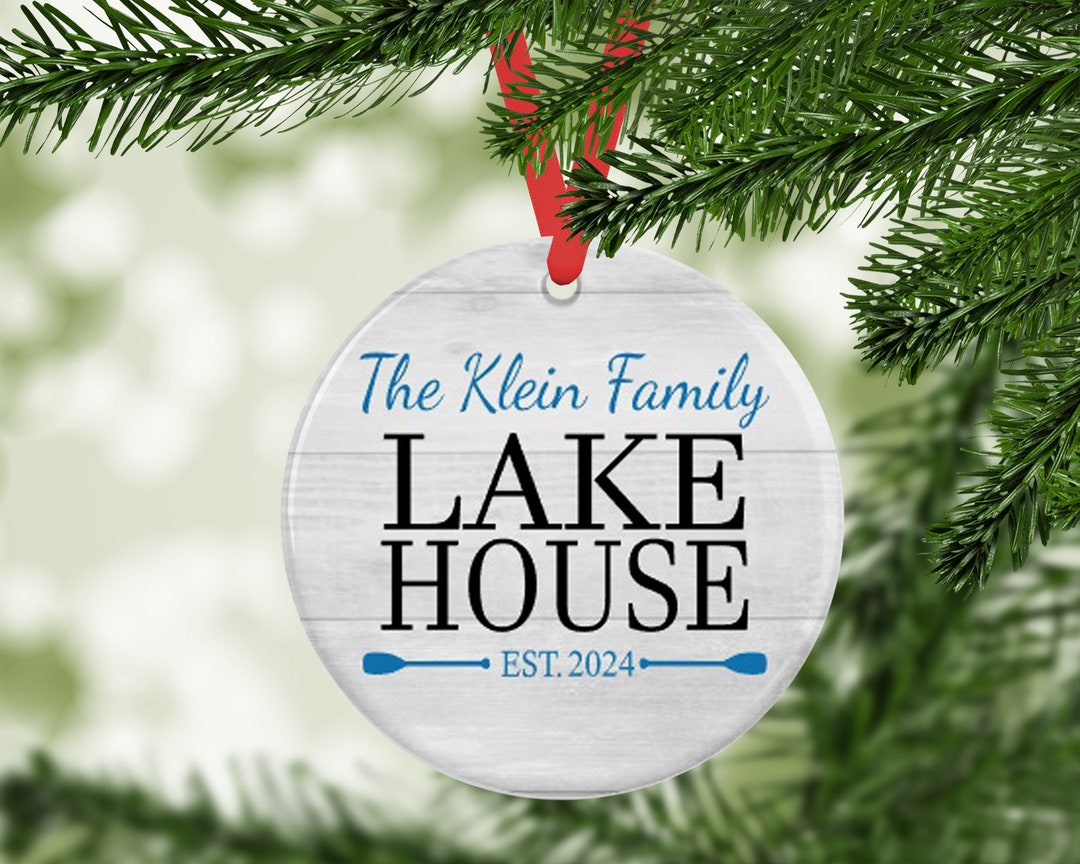 Personalized Lake House Ornament, New Lake House, Christmas Ornament ...