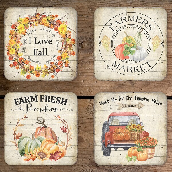 Fall Coasters - Etsy