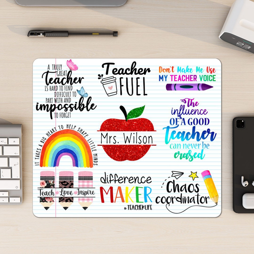 Personalized Teacher Mousepad, Teacher Gifts, Teacher Appreciation ...